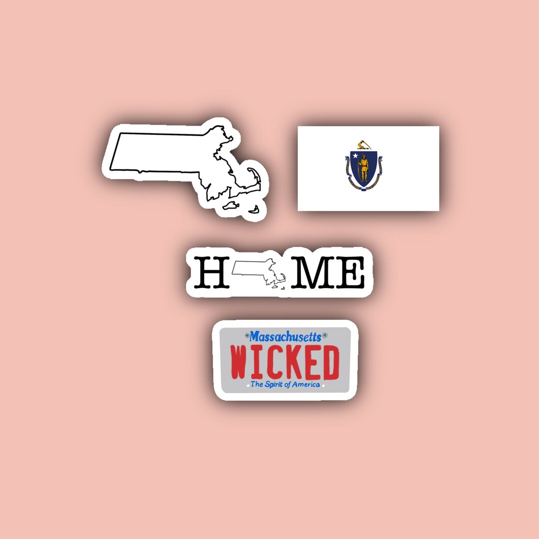 Massachusetts Sticker Pack - Massachusetts - Boston - Wicked - Salem ...