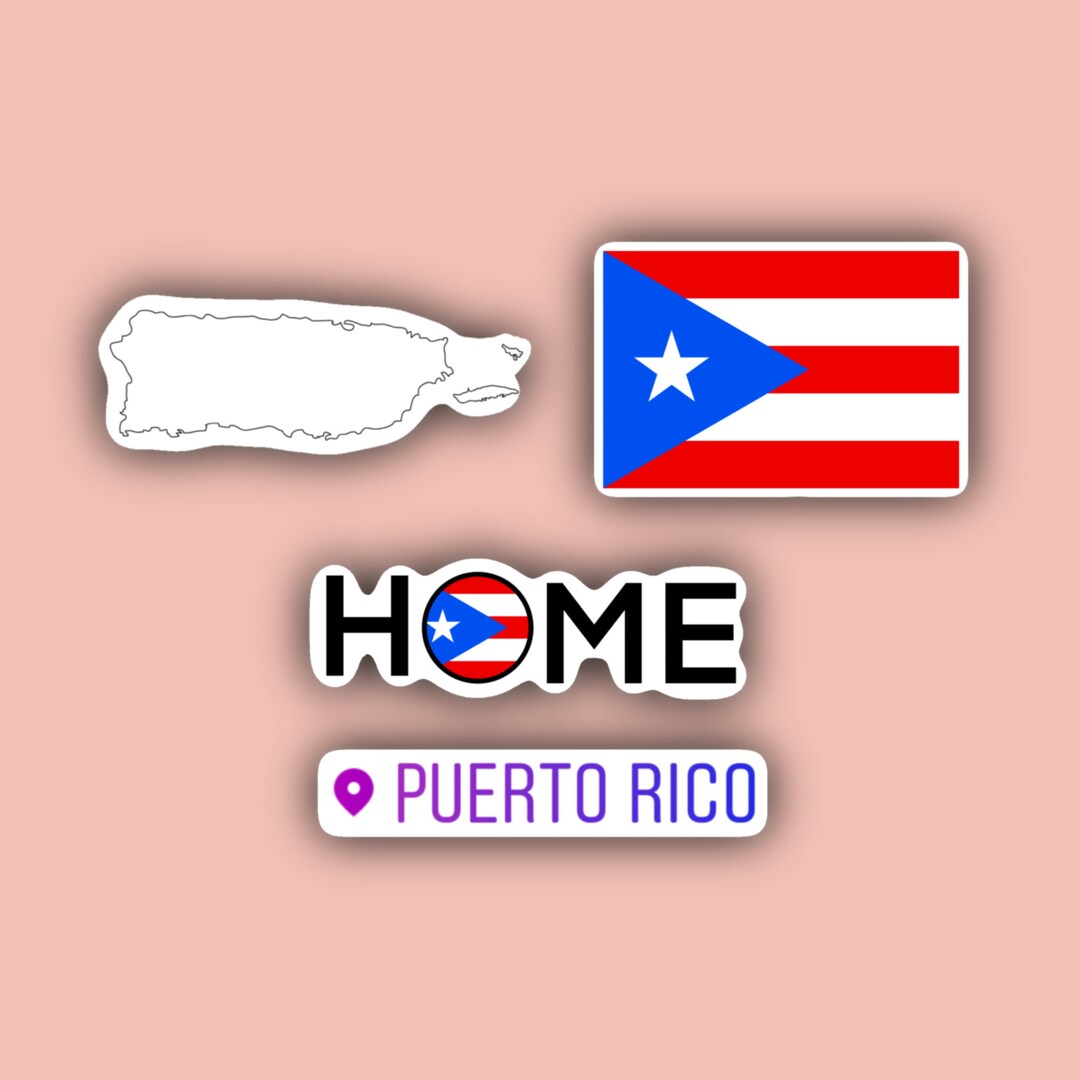 Puerto Rico Sticker - Puerto Rico Flag - Home - Etsy