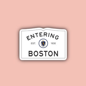 Boston Massachusetts Sticker Pack - BOS Stickers - Entering Boston - Etsy