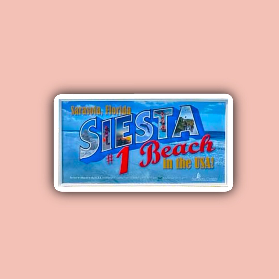 Siesta Key Welcome Sign - 3" Waterproof Sticker - Etsy