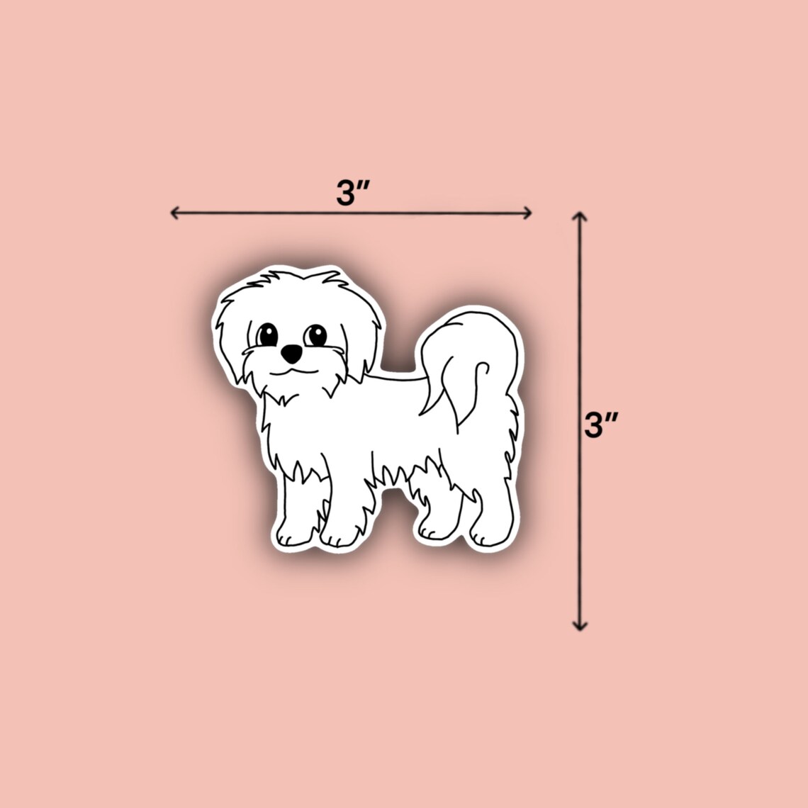 Maltese Sticker 3 X 3 Sticker Waterproof | Etsy