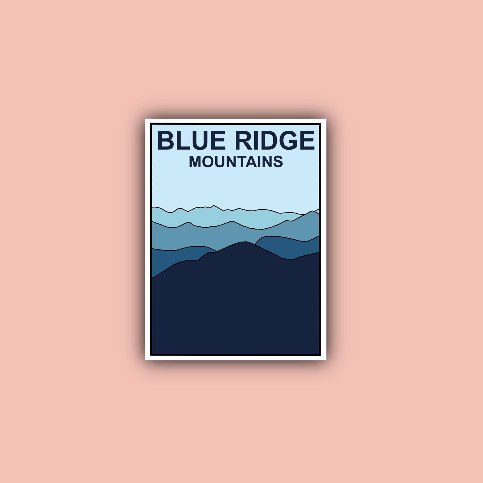 Blue Ridge Mountains Sticker Pack Blue Ridge Parkway - Etsy