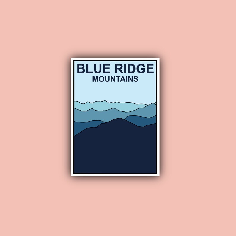 Blue Ridge Mountains Sticker Pack Blue Ridge Parkway - Etsy
