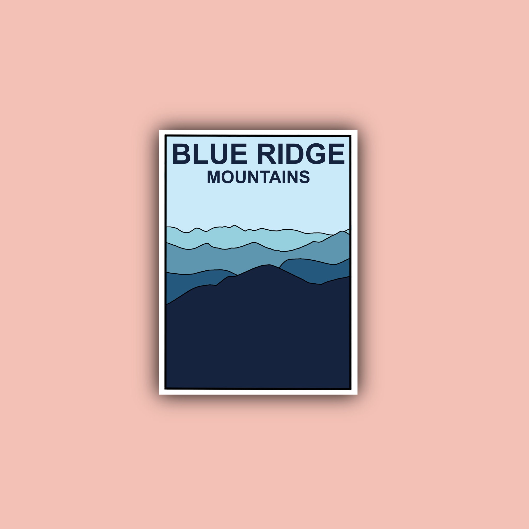Blue Ridge Mountains Sticker Pack Blue Ridge Parkway - Etsy