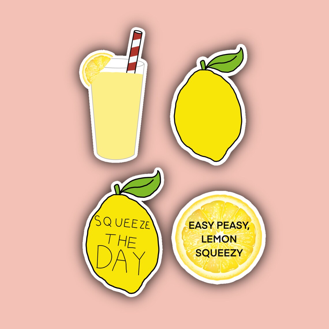 Lemon/Lemonade Sticker Pack Lemon Stickers Lemons Food - Etsy.de