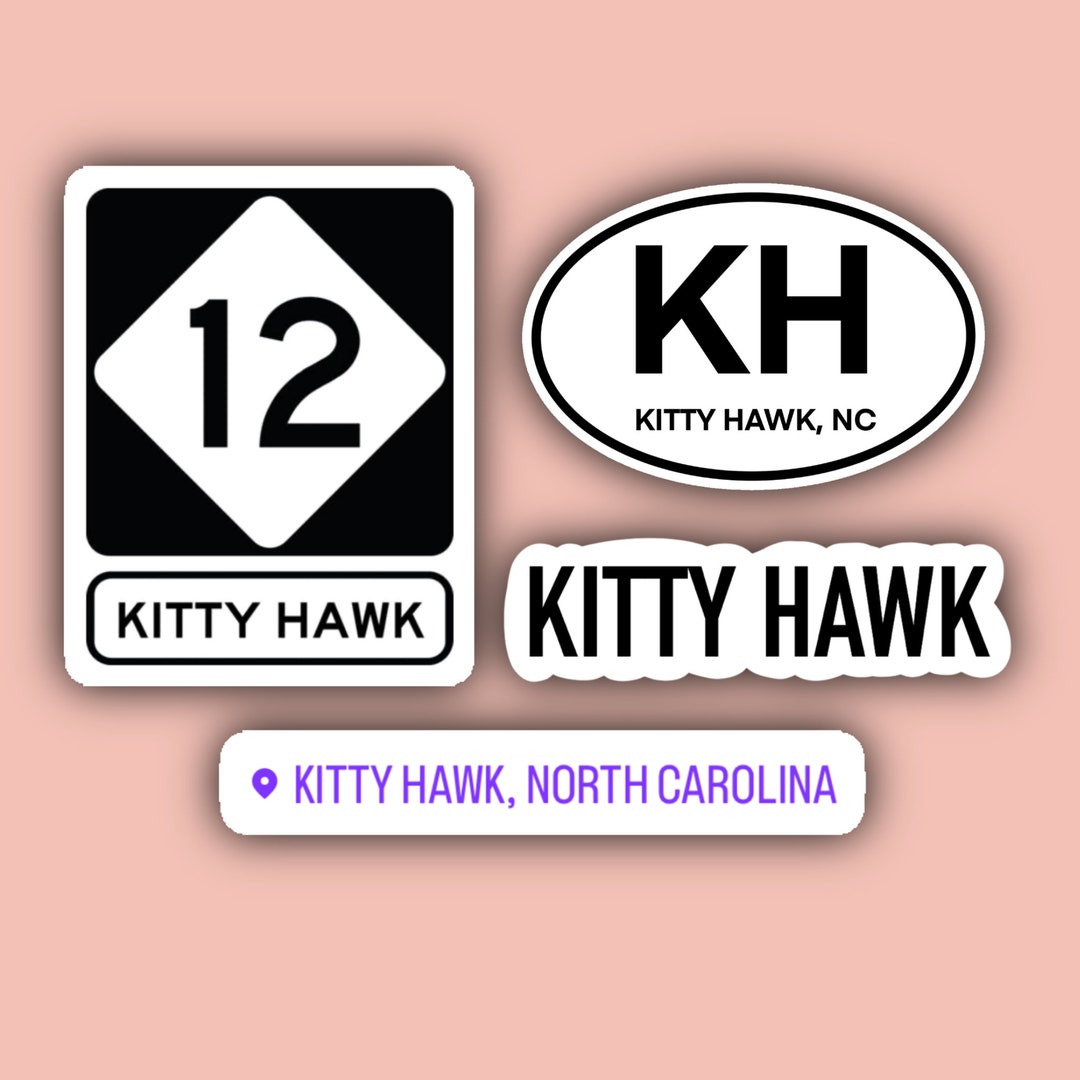 Kitty Hawk Sticker Pack - Outer Banks Stickers - Etsy