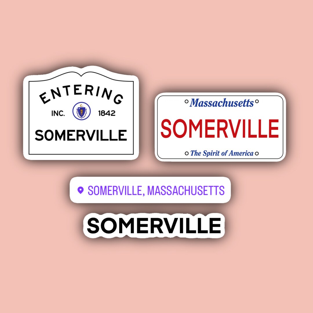 Somerville Sticker Pack - Massachusetts Stickers - Etsy