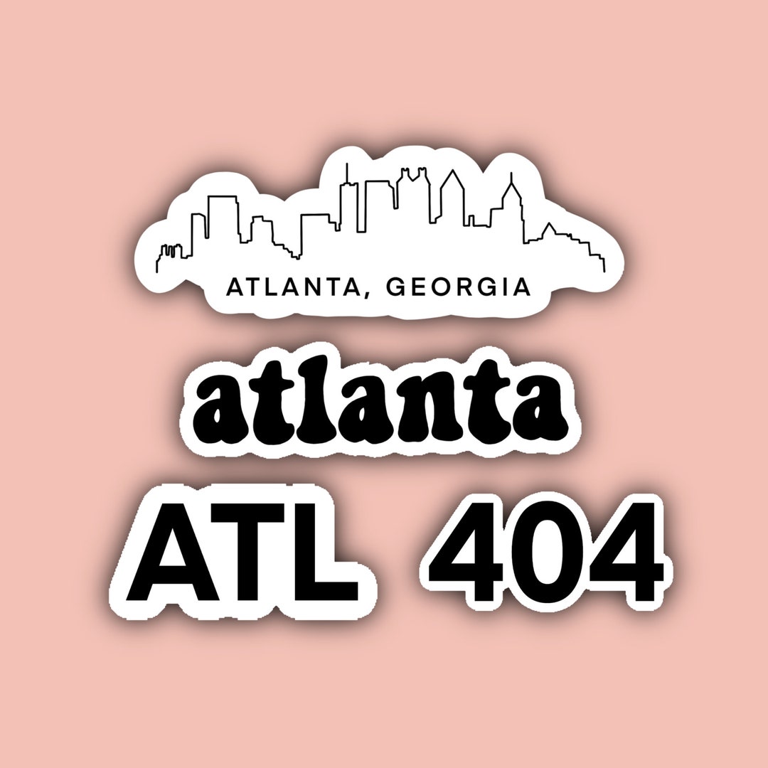 Atlanta Sticker Pack - Atlanta Georgia Stickers - Skyline - ATL - 404 ...