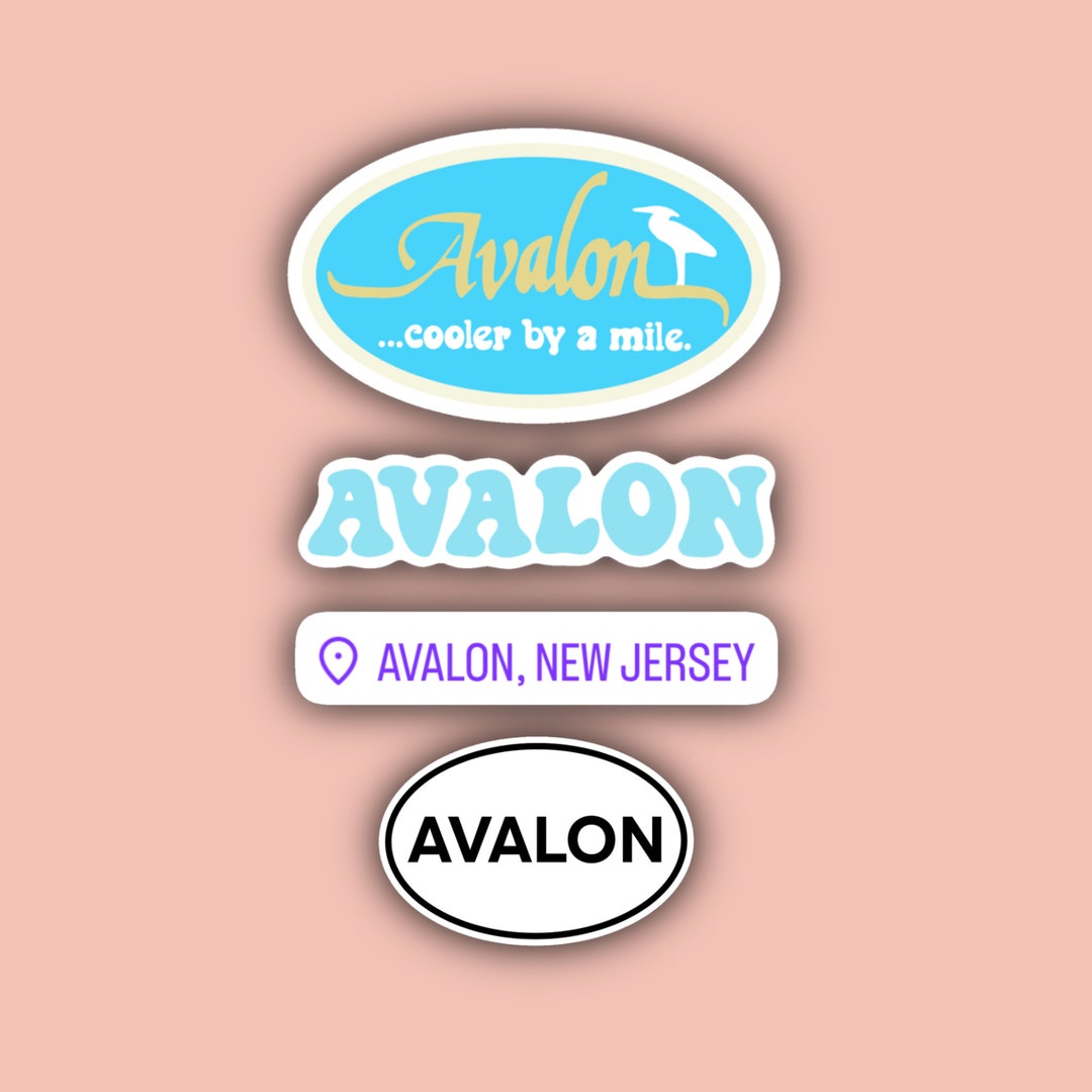 Avalon Sticker Pack - Jersey Shore Stickers - Welcome Sign - Avalon ...