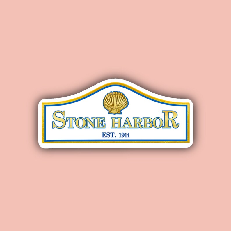 Stone Harbor Welcome Sign 3 Waterproof Stickers - Etsy