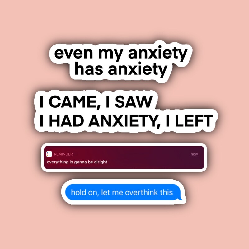 Anxiety Sticker - Etsy