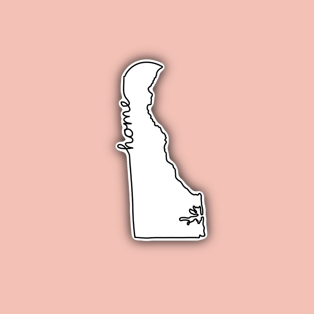 Delaware State Outline Home Sticker - 3" - Waterproof - Etsy