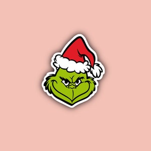 The Grinch Sticker Pack Christmas Stickers Stocking Stuffer - Etsy