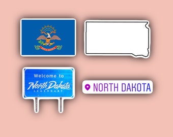North Dakota ND Oval Vinyl Decal Sticker - Etsy
