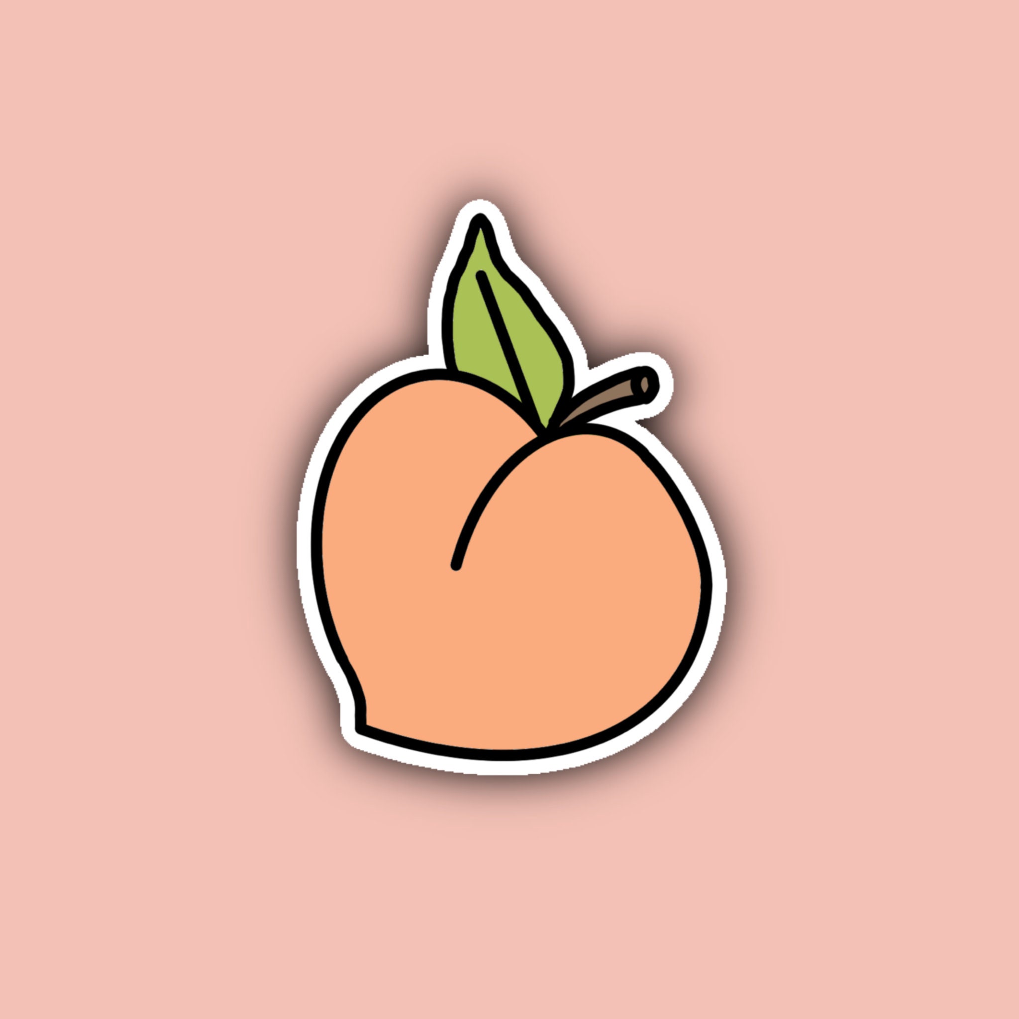 Peach Sticker Pack Peach Stickers Fruit Food | Etsy