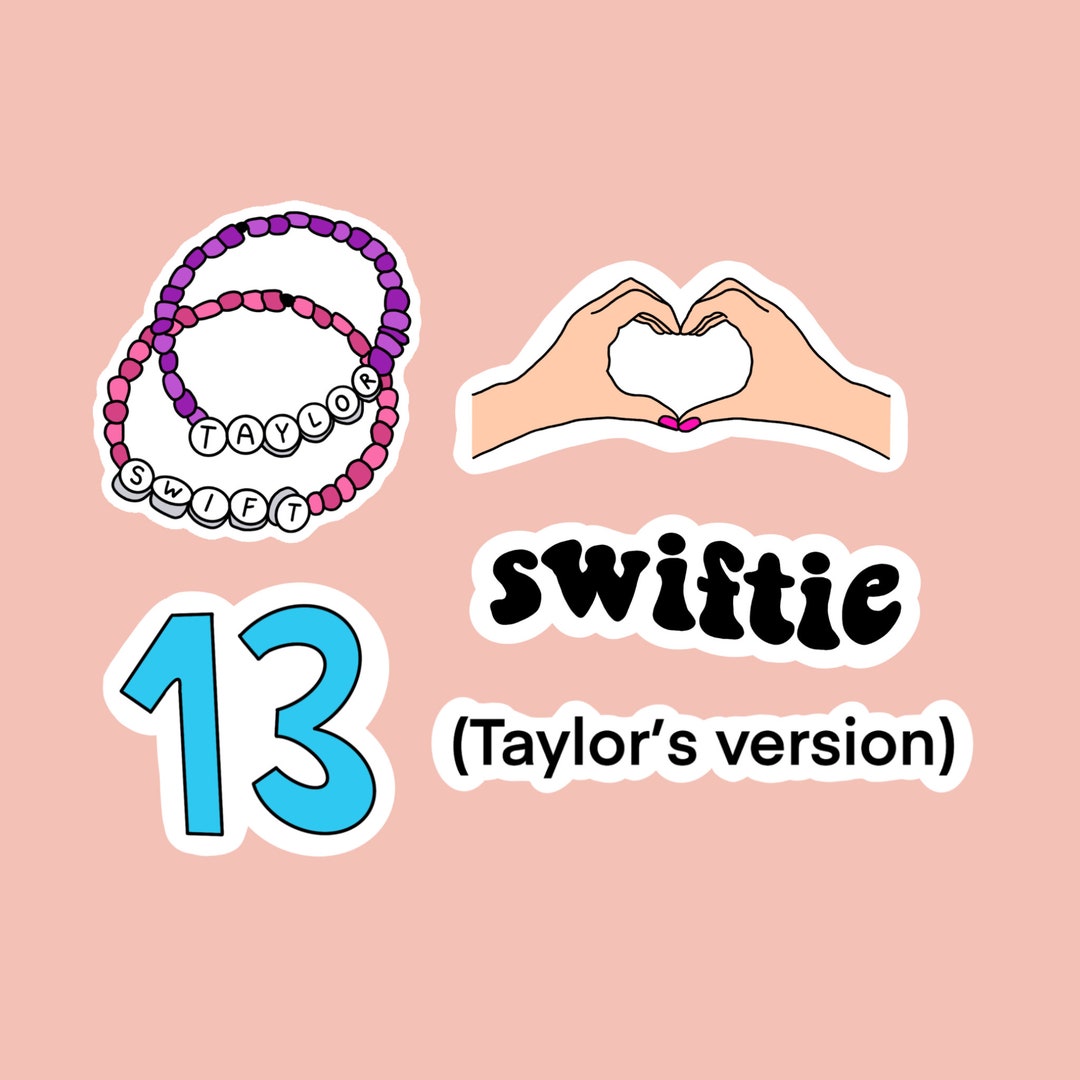 Taylor Swift Sticker Pack Friendship Bracelets Hand Heart Swiftie ...