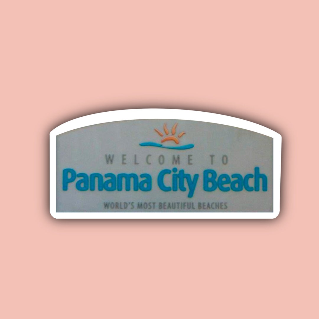 Panama City Beach Welcome Sign - 3" Waterproof Sticker - Etsy