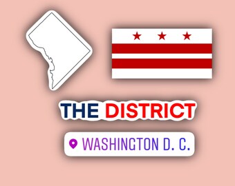 Washington DC District of Columbia Outline Vinyl Decal Sticker - Etsy