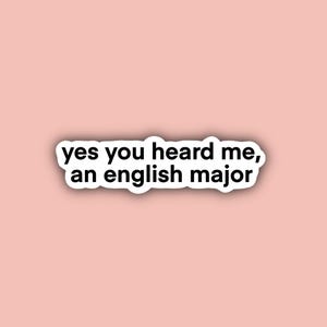 English Major Sticker Pack Waterproof Stickers - Etsy
