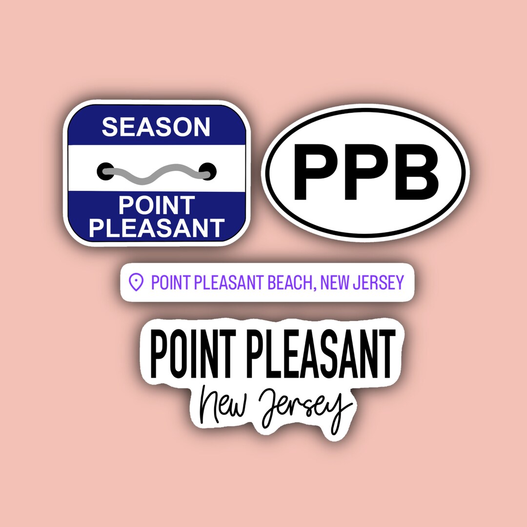 Point Pleasant Beach Sticker Pack - PPB Jersey Shore Stickers - Beach ...