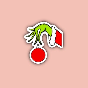 The Grinch Sticker Pack Christmas Stickers Stocking Stuffer - Etsy