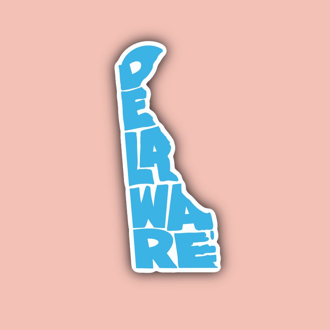 Delaware Sticker - State Outline - 3" - Waterproof - Etsy
