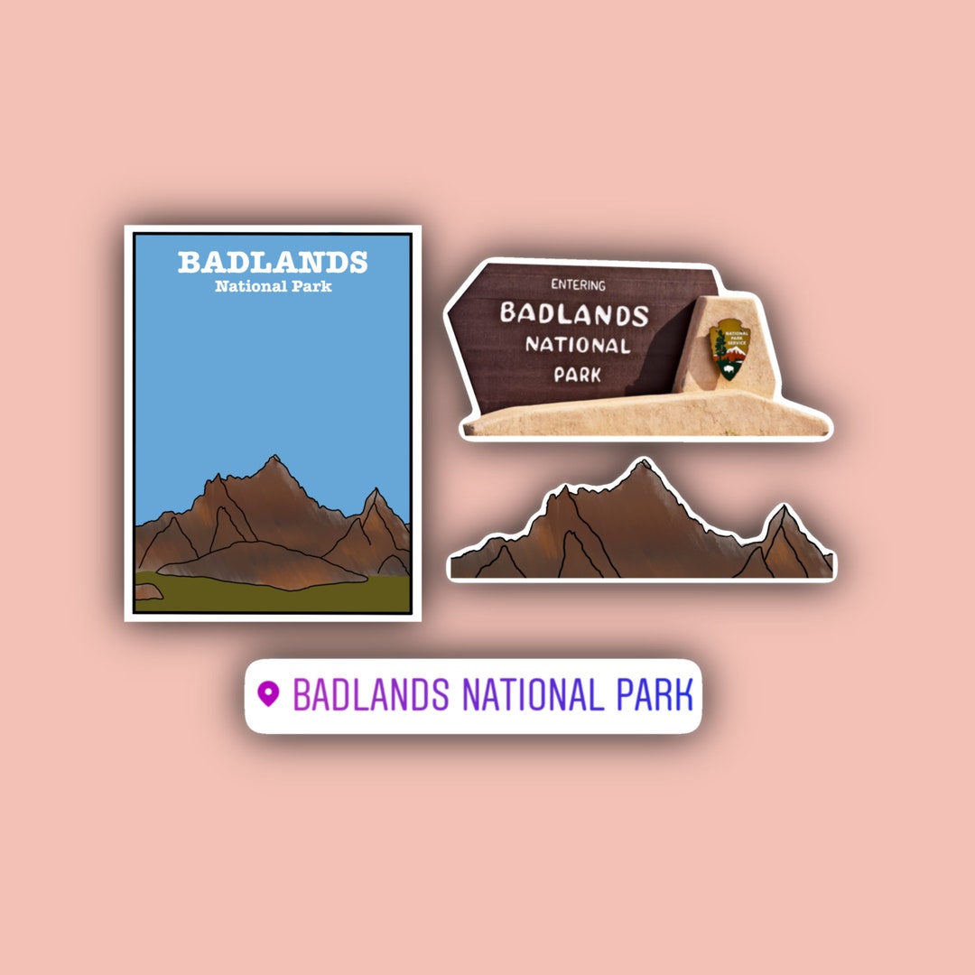 Badlands National Park Sticker Pack - Badland South Dakota Stickers ...