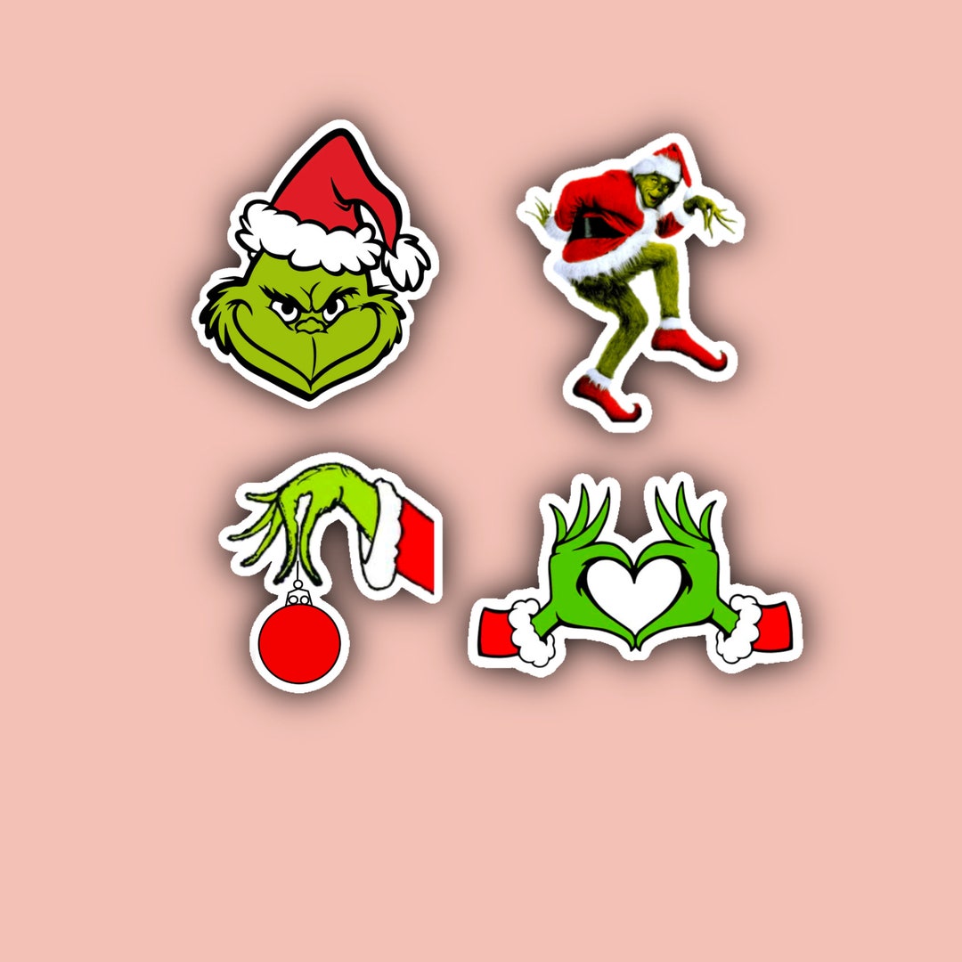 The Grinch Sticker Pack Christmas Stickers Stocking Stuffer - Etsy