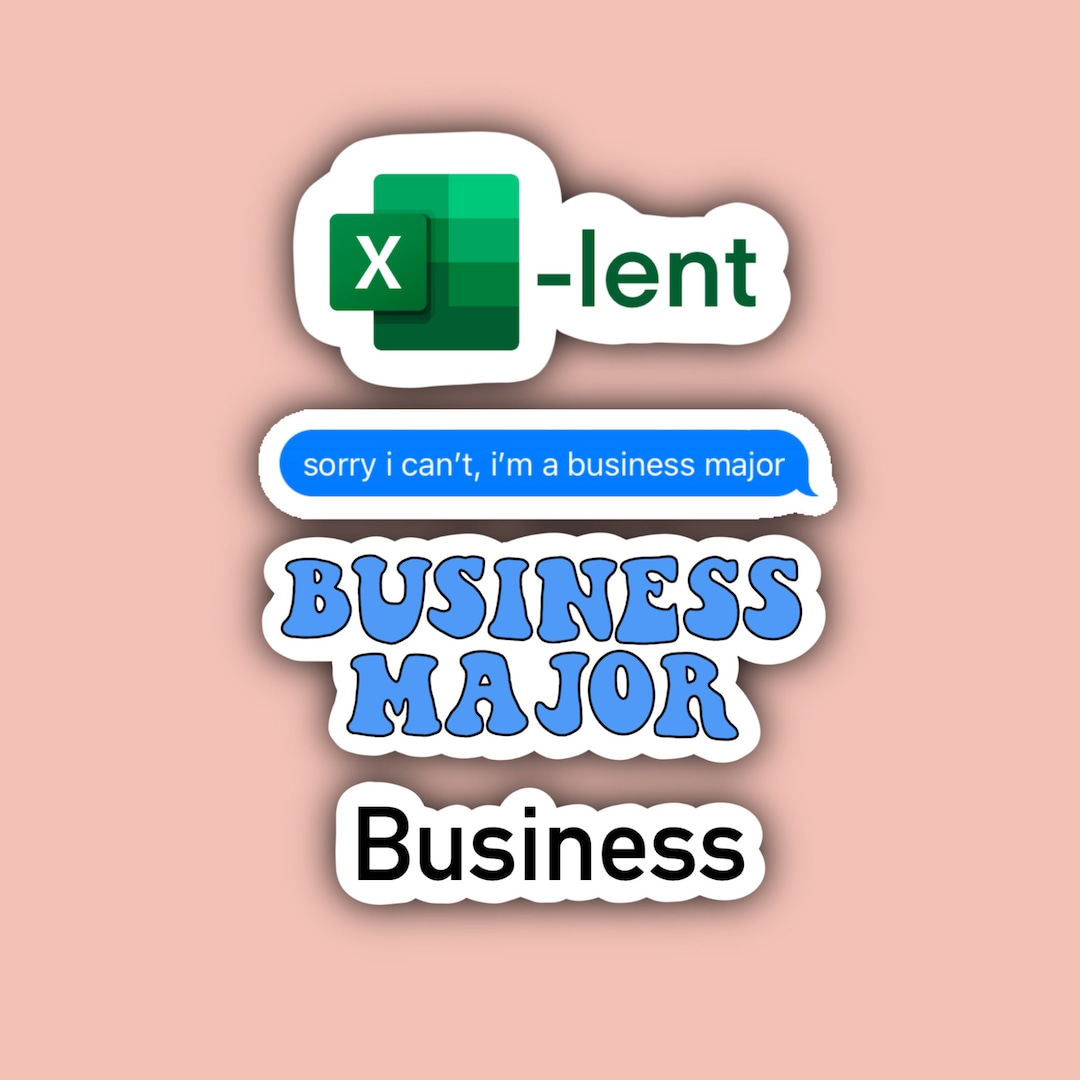 Business Major Sticker Pack - Excel - Business Student - College ...