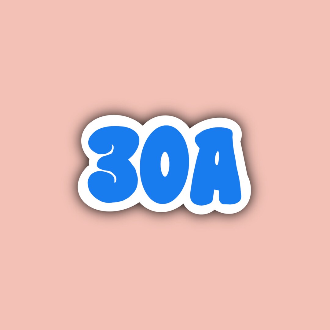 30A Sticker - 3" Waterproof Sticker - Seaside Florida - Etsy