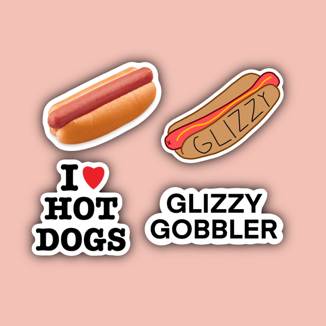 Hot Dog Sticker Pack - Glizzy Stickers - Love - Gift - Glizzy Gobbler - Etsy