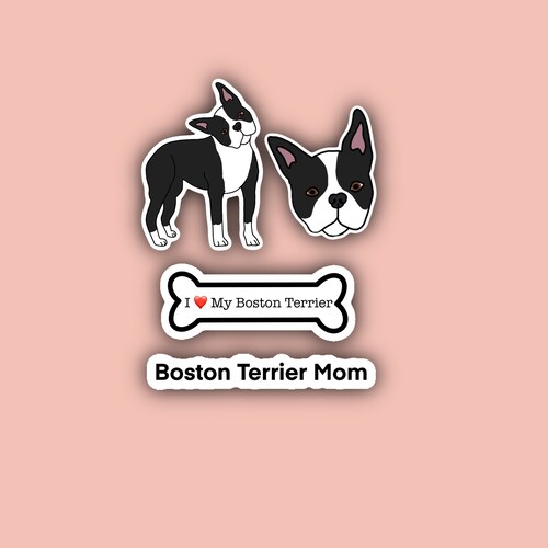 Boston Terrier Sticker | Etsy