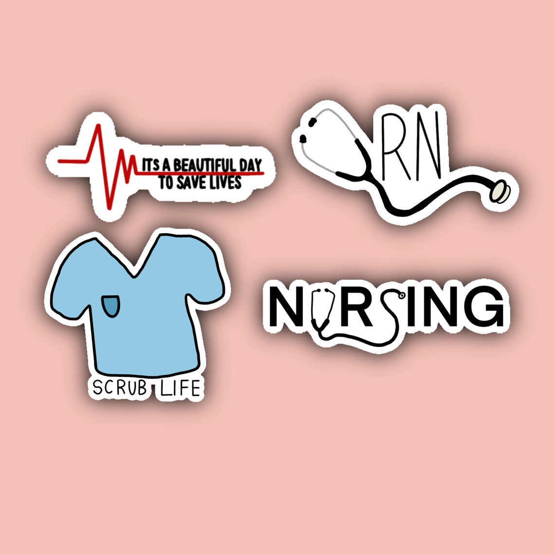 Nurse/Nursing Sticker Pack Nurse Stickers RN Registered | Etsy