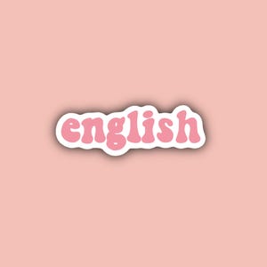 English Major Sticker Pack Waterproof Stickers - Etsy