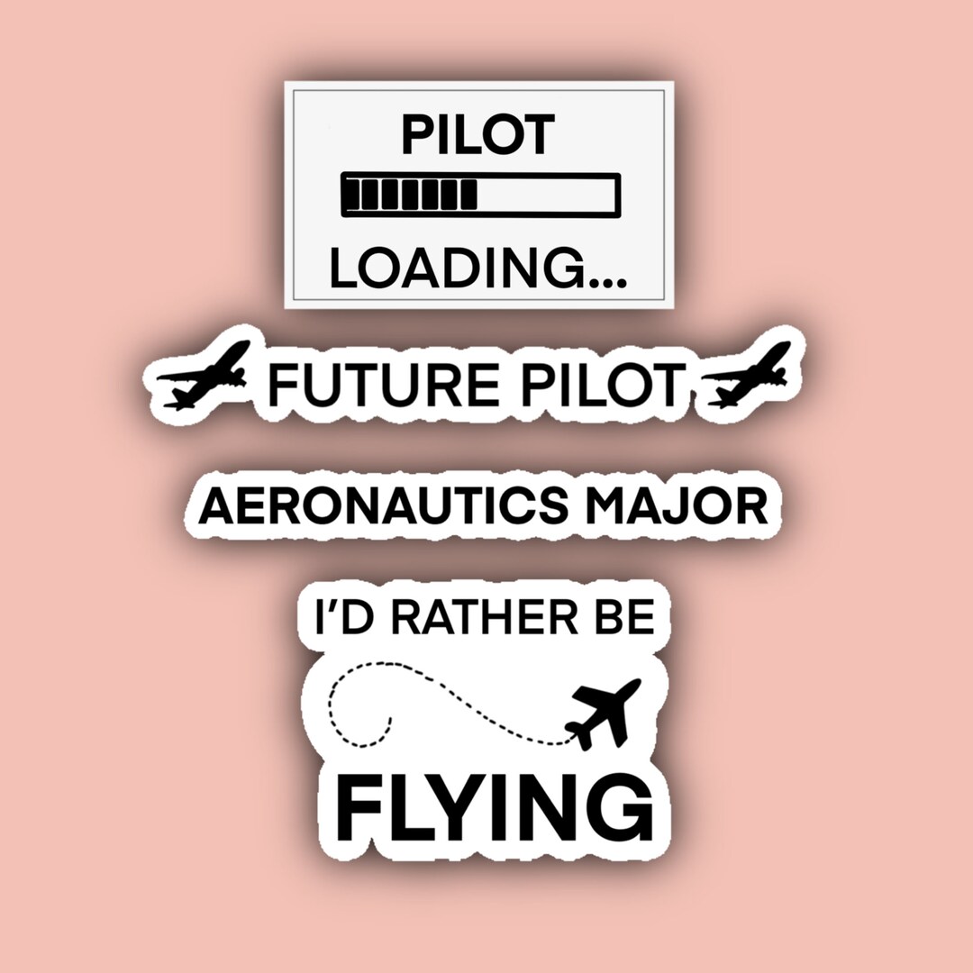 Future Pilot Sticker Pack - Waterproof Stickers - Aeronautics Major ...