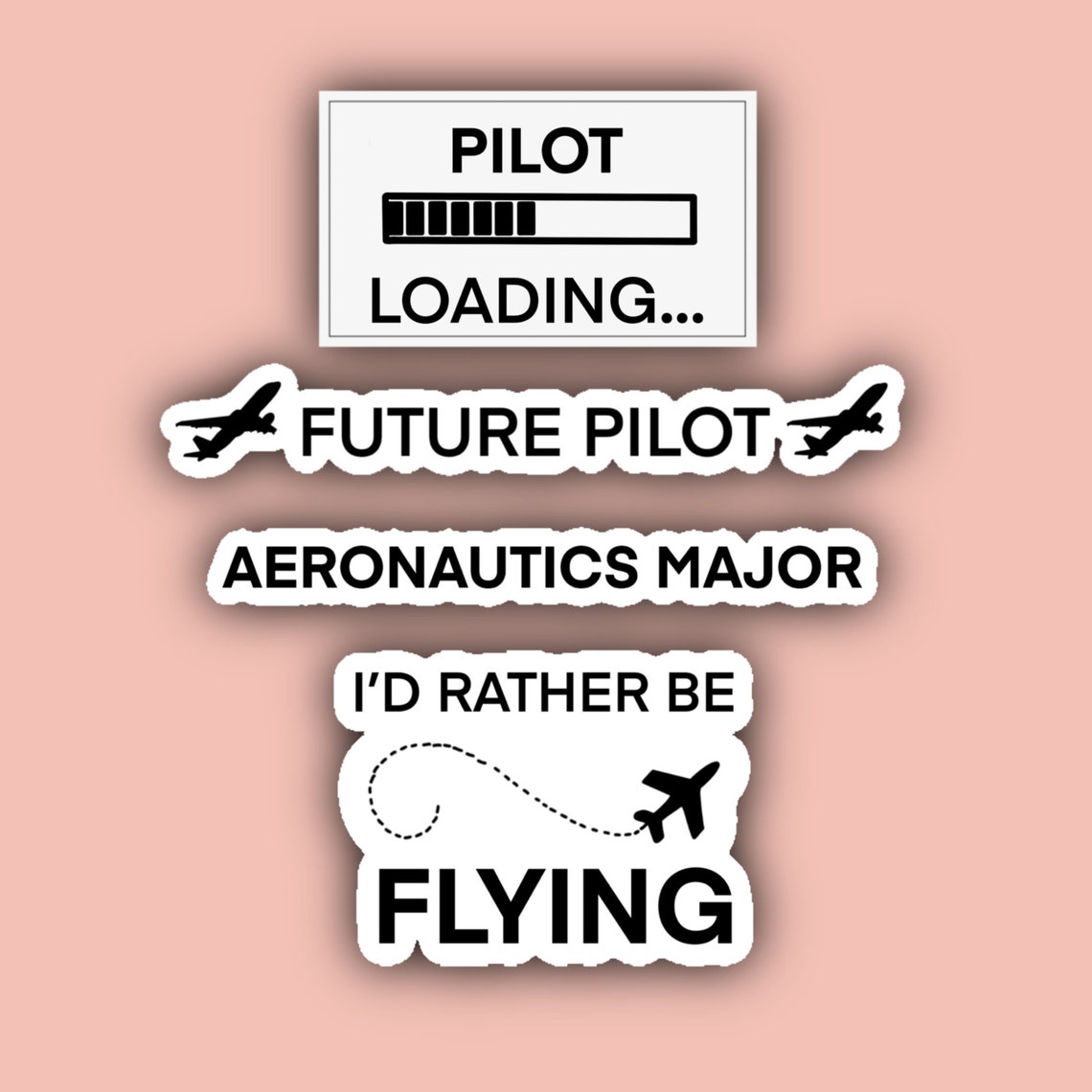 Future Pilot Sticker Pack Waterproof Stickers Aeronautics - Etsy