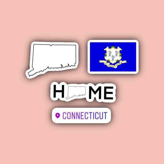 Connecticut Sticker Pack New Haven Hartford Connecticut | Etsy