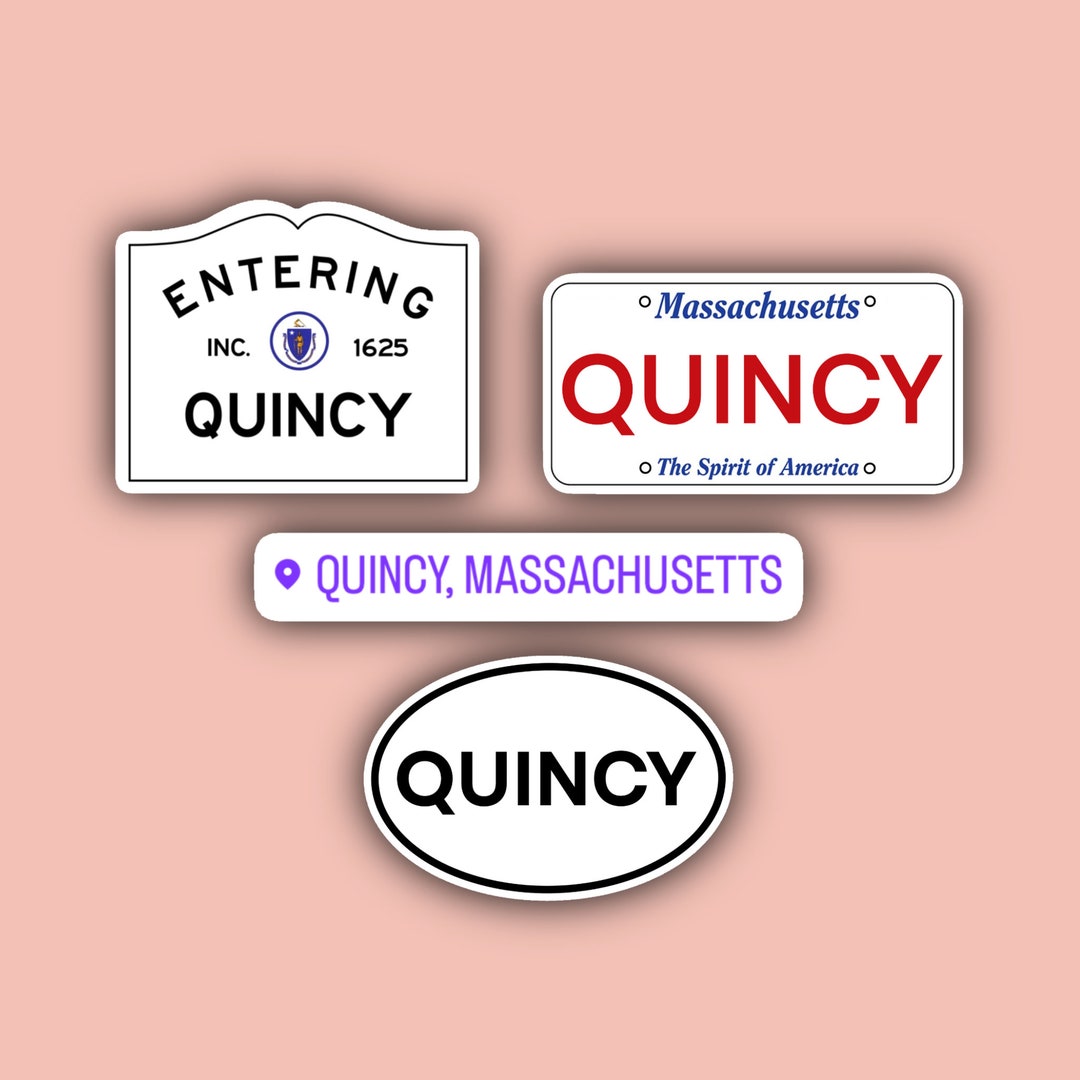Quincy Sticker Pack - Massachusetts Stickers - Etsy