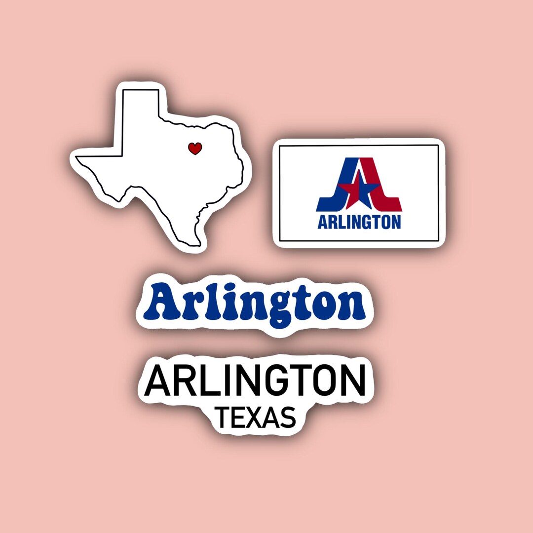 Arlington Sticker Pack - Waterproof Texas Stickers - Etsy