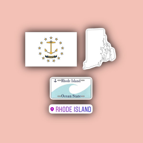 Rhode Island Flag Sticker - Etsy
