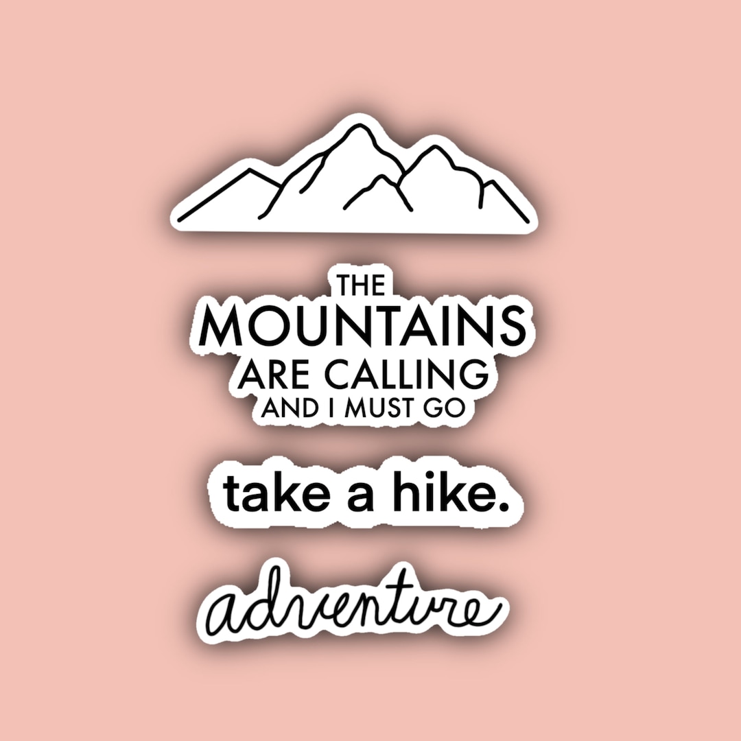 Mountains Sticker Pack Hike Adventure Stickers - Etsy
