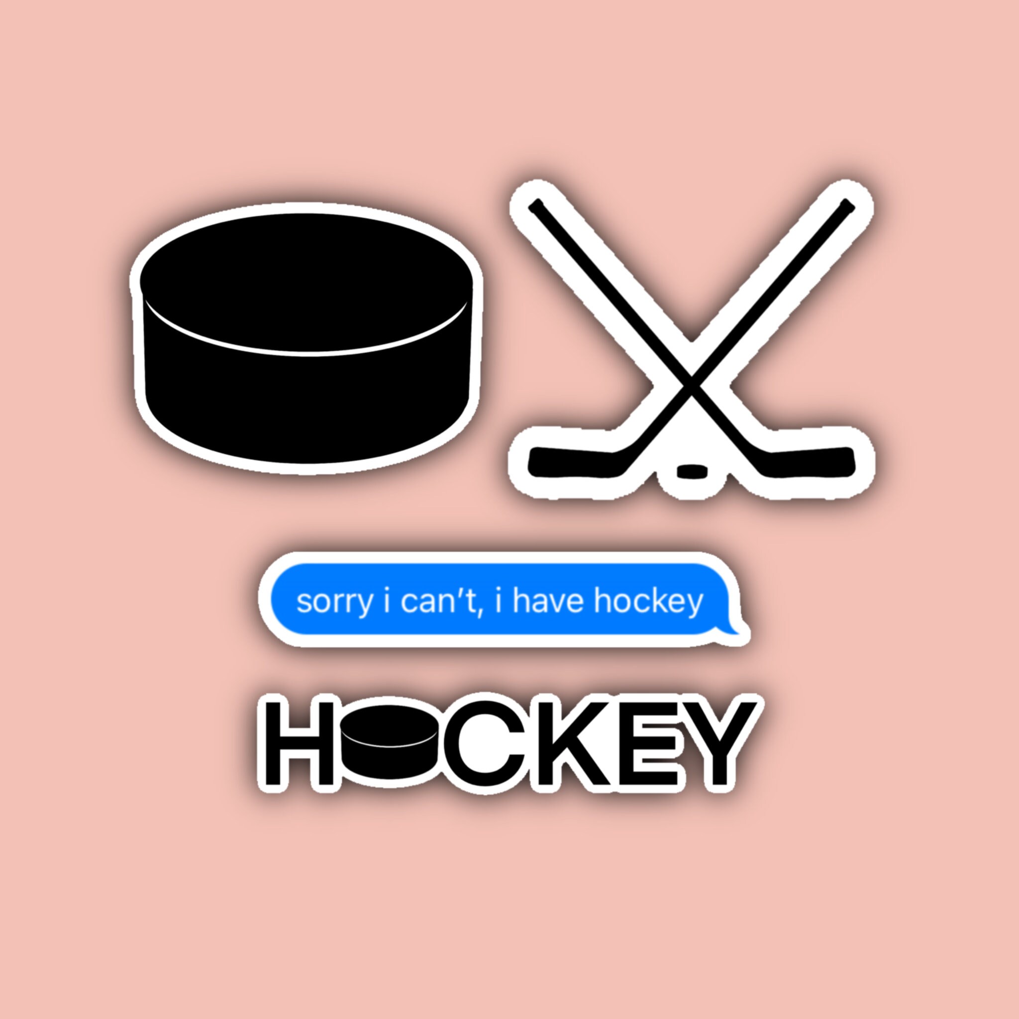 Hockey Sticker Pack Hockey Stickers Puck Sticks Gift - Etsy