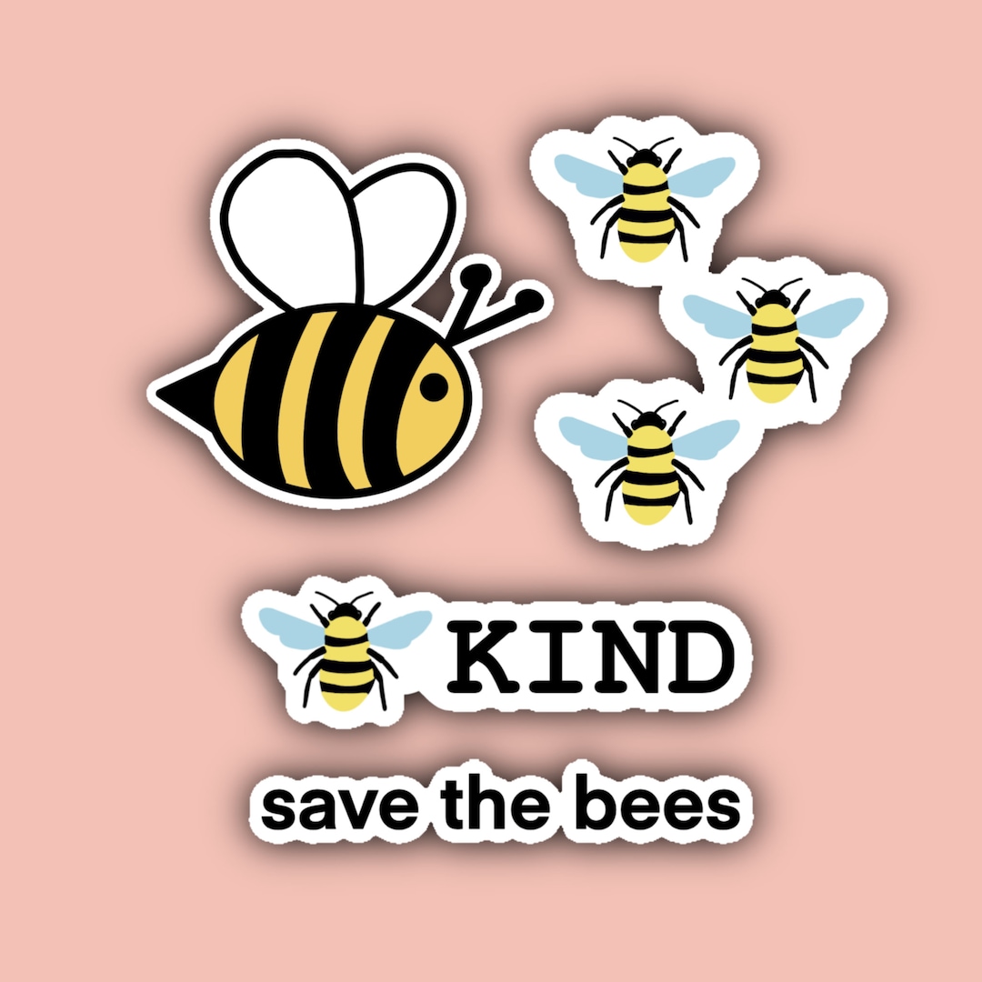 Bee Sticker Pack - Bee Stickers - Animal Stickers - Save the Bees ...