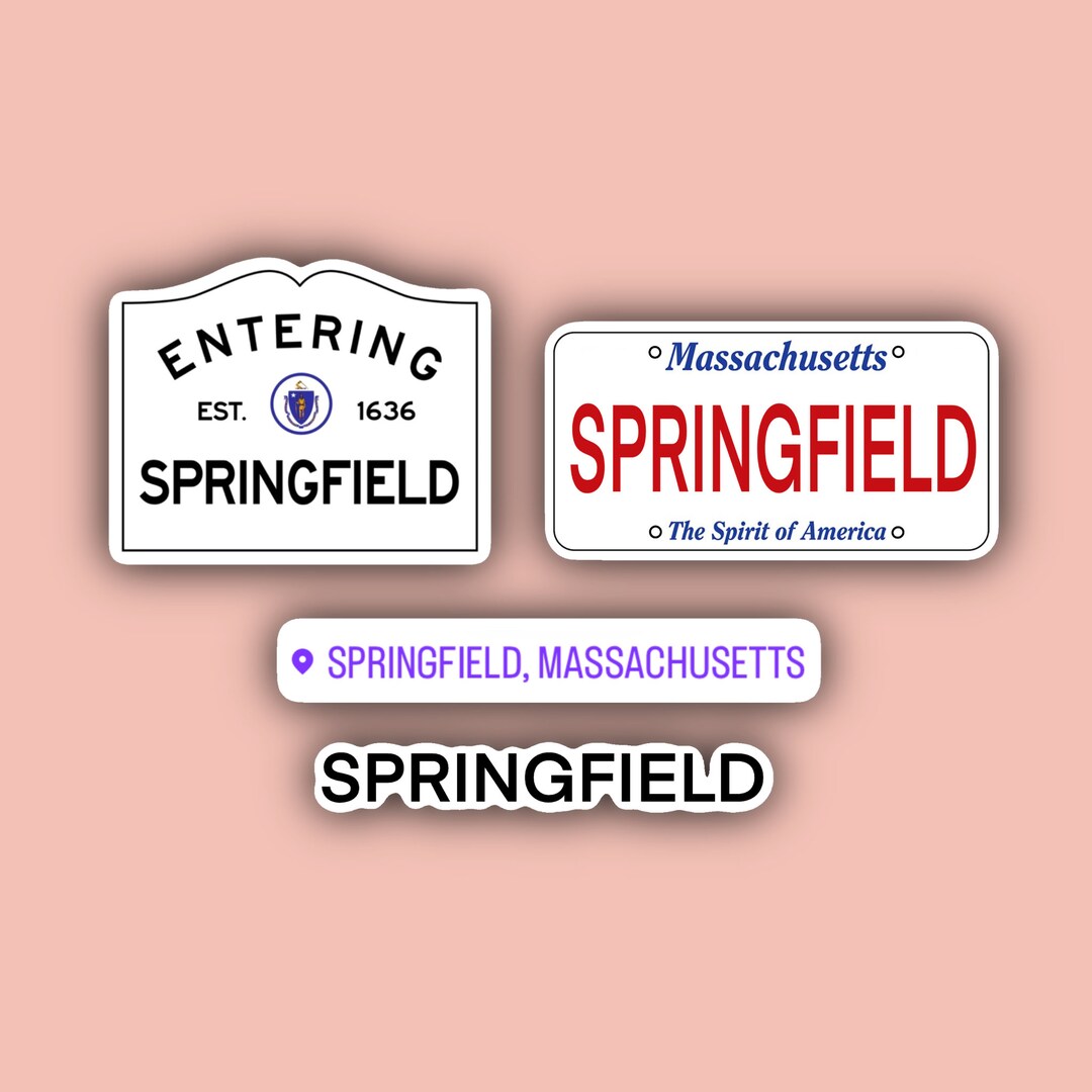 Springfield Sticker Pack - Massachusetts Stickers - Etsy