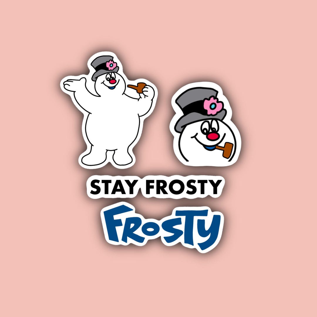 Frosty the Snowman Inspired Sticker Pack - Waterproof Christmas ...