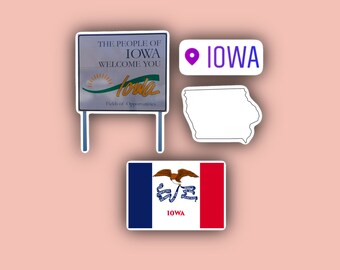 Personalized Iowa License Plate Decals Stickers Version 1 - Etsy