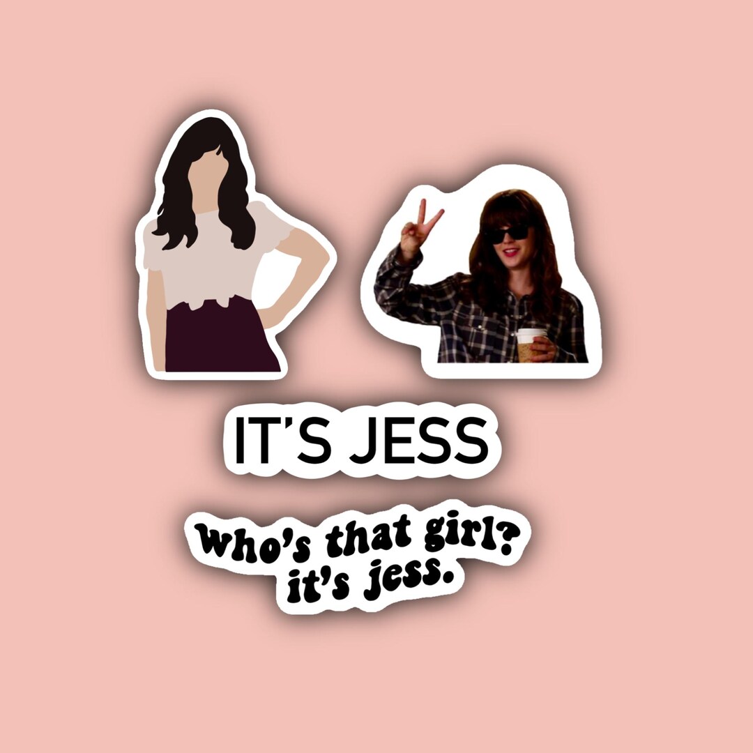 Jess Sticker Pack - Waterproof New Girl Inspired Stickers - Stocking ...