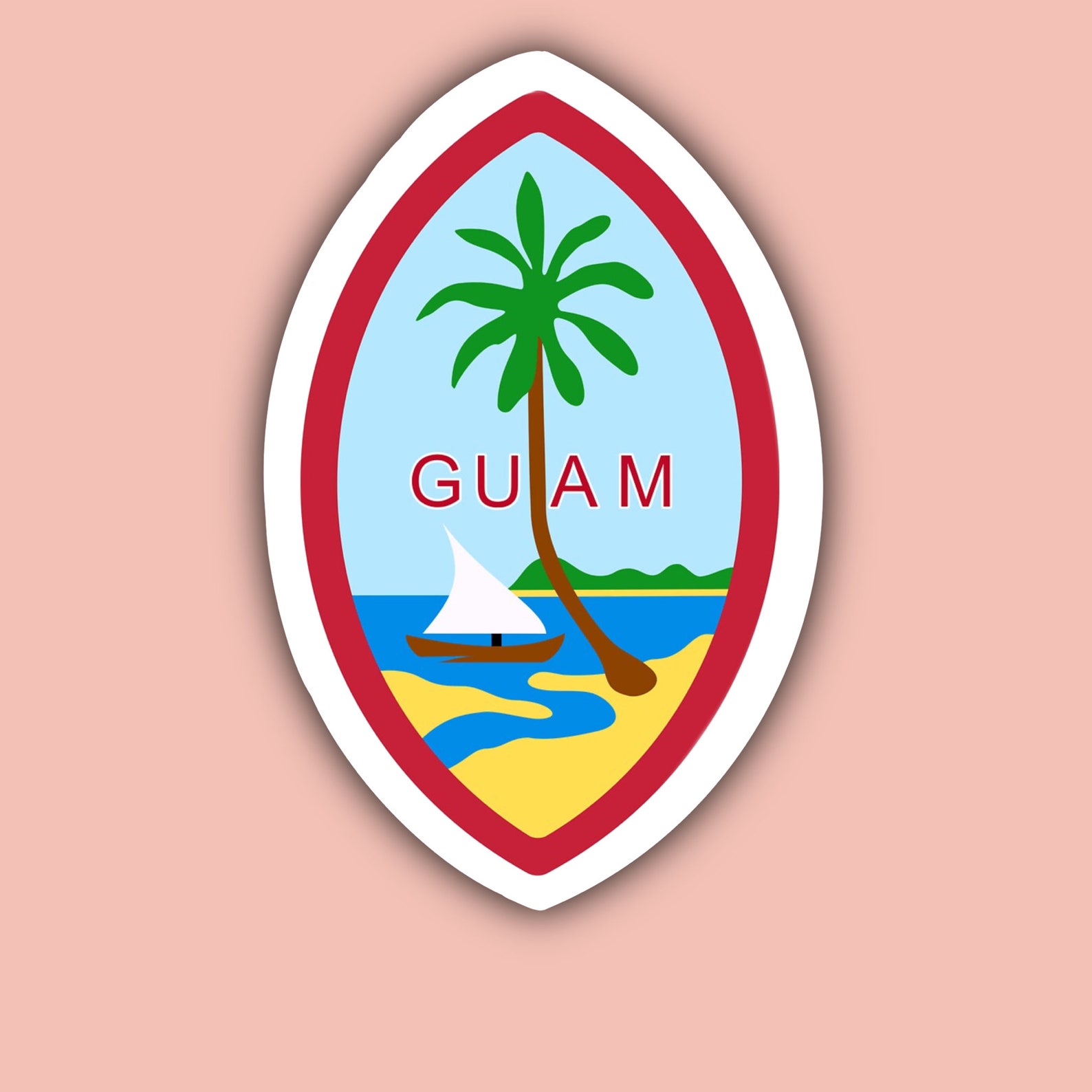 Guam Sticker Pack Guam Stickers Guam Flag - Etsy