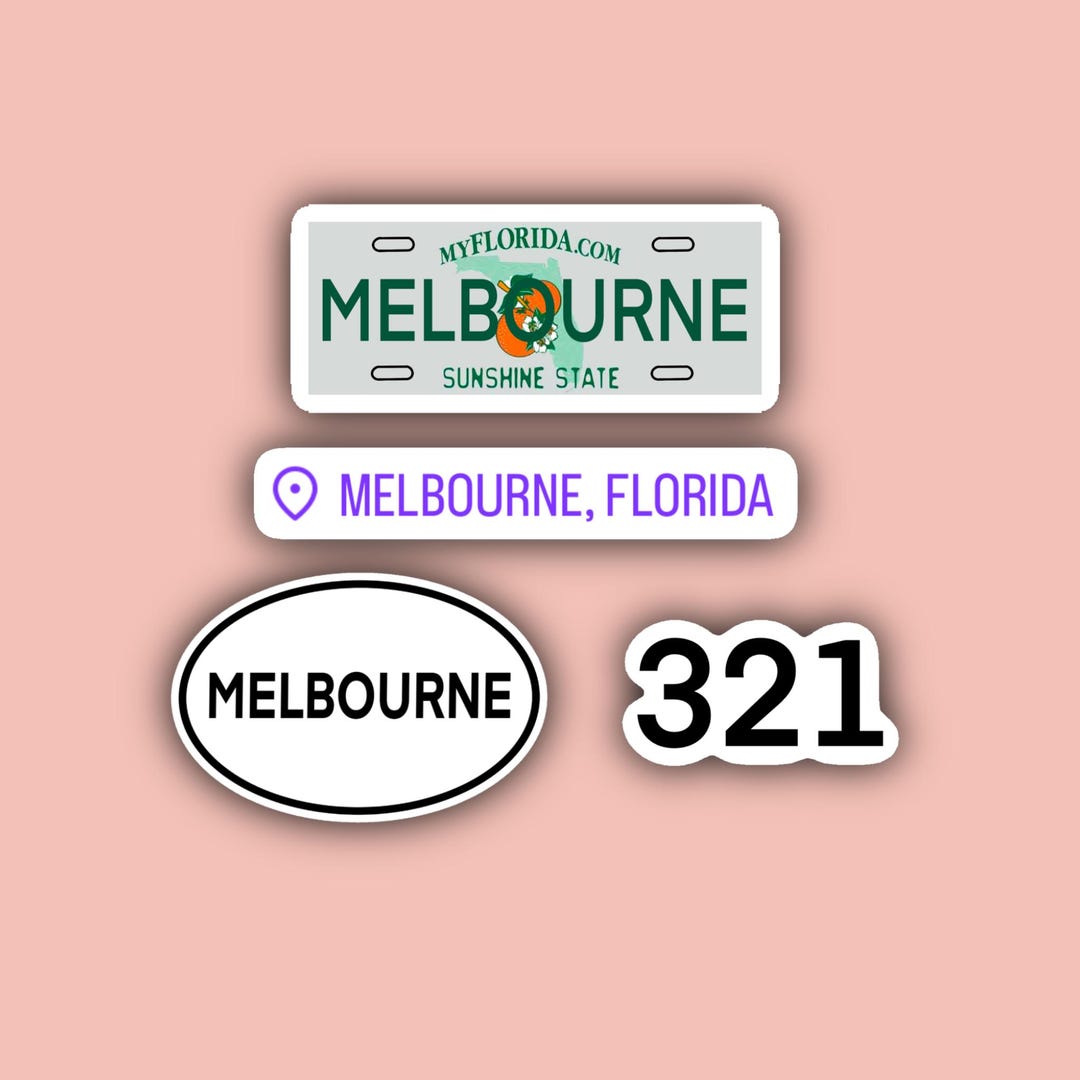 Melbourne Sticker Pack - Waterproof Florida Stickers - Etsy