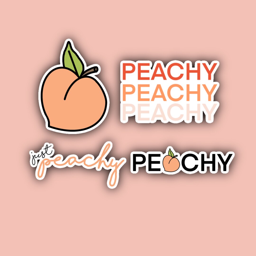 Peach Sticker Pack - Peach Stickers - Fruit - Food - Etsy